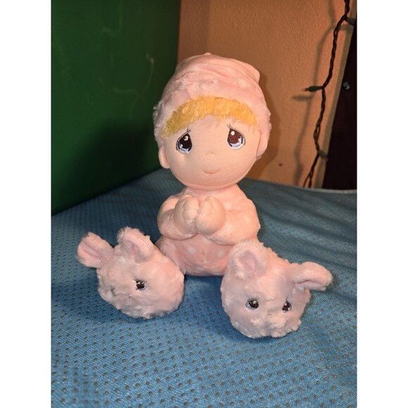 Precious Moments | Accents | Precious Moments Prayer Girl Pink Bunny ...